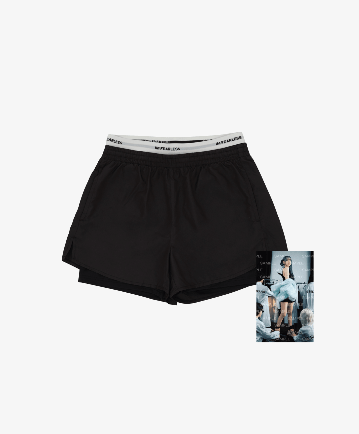 LE SSERAFIM IM FEARLESS - Double Layer Shorts (Black) - Women's – K ...