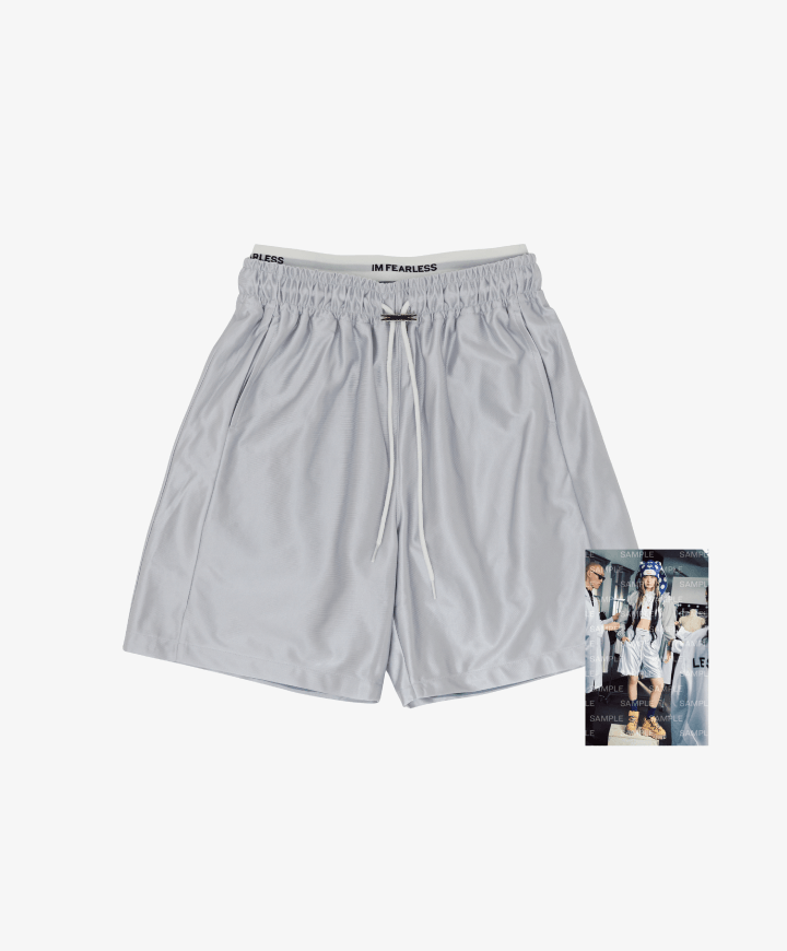 LE SSERAFIM IM FEARLESS - Oversized Shorts (Light grey) – K.Story.Peru